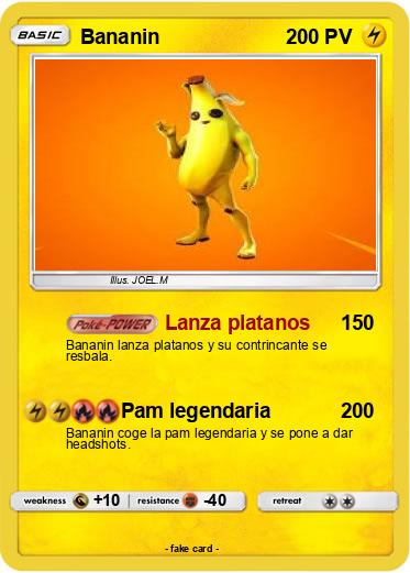 Pokémon Bananin 9 9 - Lanza platanos - Mi carta pokémon