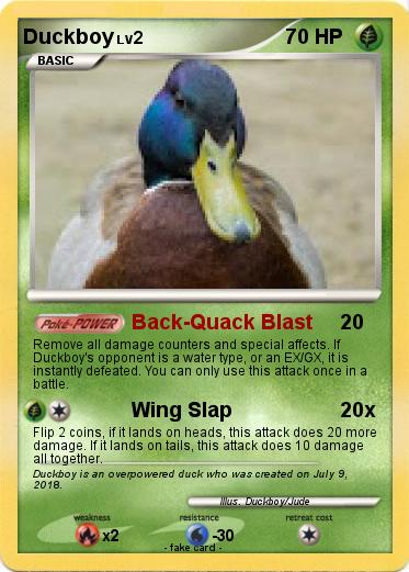 Pokémon Duckboy 1 1 - Back-Quack Blast - My Pokemon Card