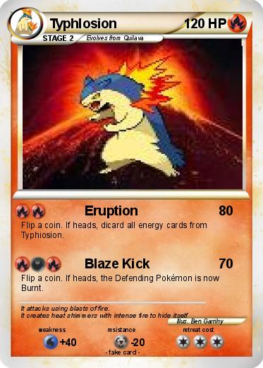 Pokémon Typhlosion 254 254 - Eruption - My Pokemon Card