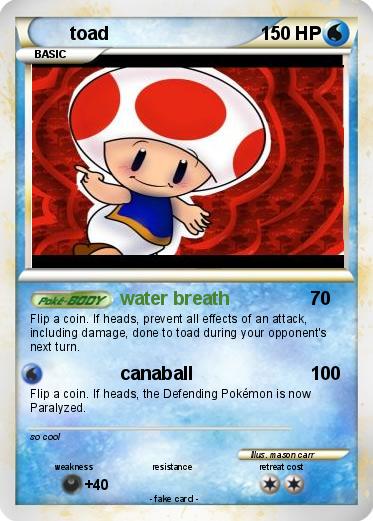 Pokémon toad 615 615 - water breath - My Pokemon Card