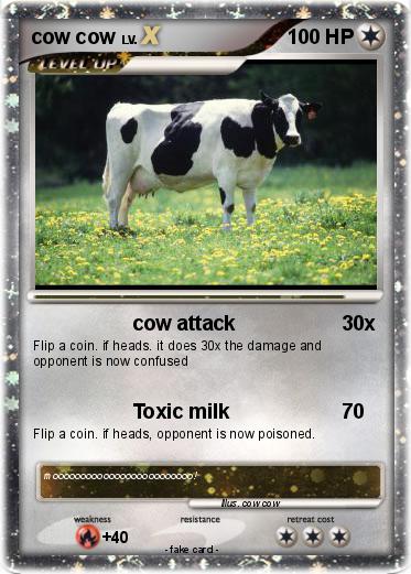 Pokémon cow cow 2 2 - cow attack - My Pokemon Card