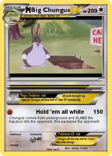 Pokémon Big Chungus 322 322 - Hold 'em all white - My Pokemon Card