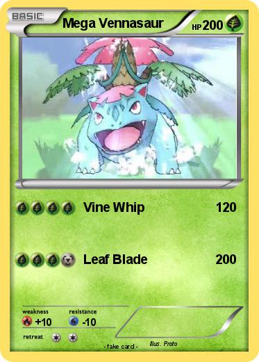 Pokémon Mega Vennasaur - Vine Whip - My Pokemon Card