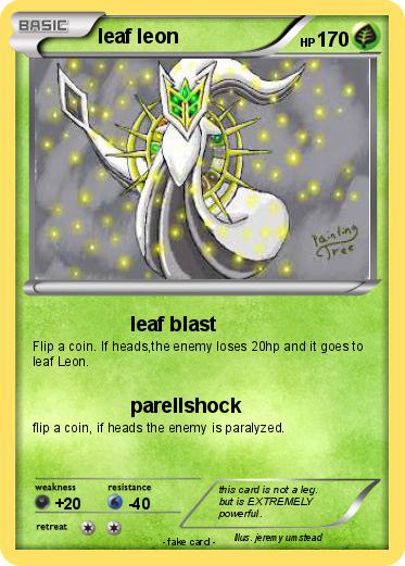 Pokémon leaf leon - leaf blast - My Pokemon Card