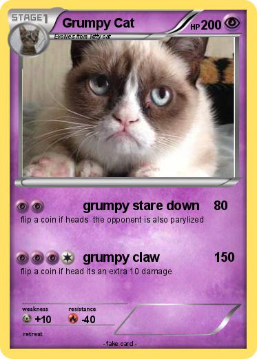 Pokémon Grumpy Cat 643 643 - grumpy stare down - My Pokemon Card