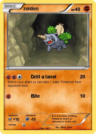 Pokémon zoldon - Drill a tanel - My Pokemon Card