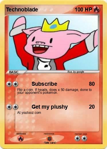 Pokémon Technoblade 112 112 - Subscribe - My Pokemon Card