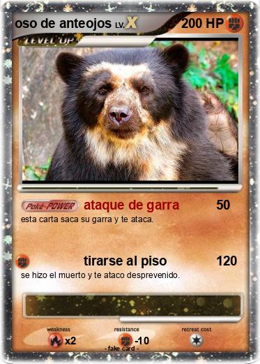 Pokémon oso de anteojos - ataque de garra - My Pokemon Card