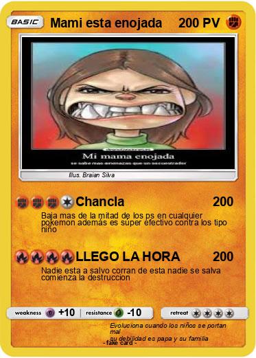 Pokémon Mami esta enojada - Chancla - Mi carta pokémon
