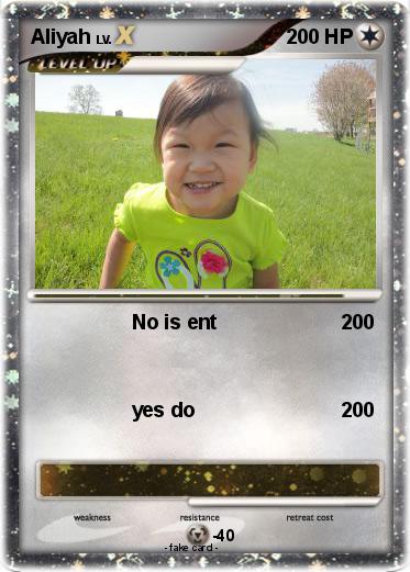 Pokémon Aliyah 9 9 - No is ent - My Pokemon Card
