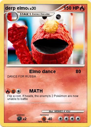 Pokémon derp elmo 1 1 - Elmo dance - My Pokemon Card