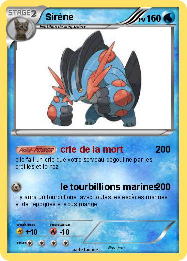 Pokémon Sirene 54 54 - crie de la mort - Ma carte Pokémon