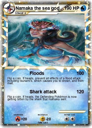 Pokémon Namaka the sea god - Floods - My Pokemon Card