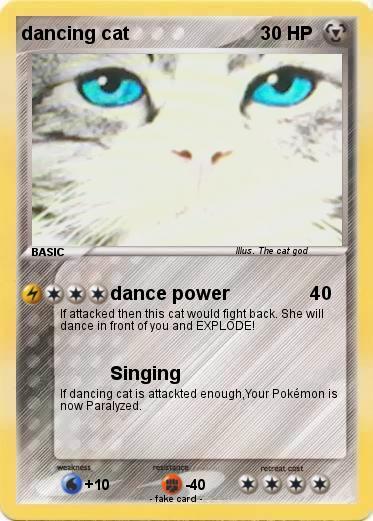 Pokémon dancing cat 5 5 - dance power - My Pokemon Card