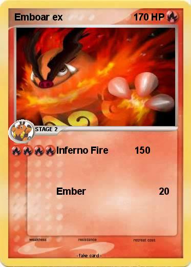 Pokémon Emboar ex 11 11 - Inferno Fire 150 - My Pokemon Card
