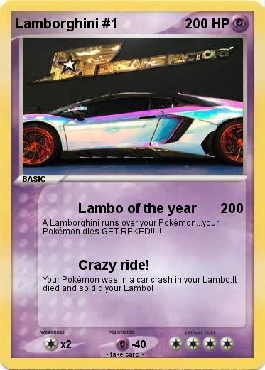 Pokémon Lamborghini 1 1 1 - Lambo of the year - My Pokemon Card