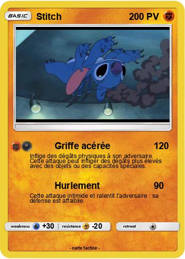 Pokémon Stitch 433 433 - Griffe acérée - Ma carte Pokémon