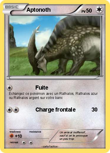 Pokémon Aptonoth 7 7 - Fuite - Ma carte Pokémon