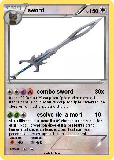 Pokémon sword 316 316 - combo sword - Ma carte Pokémon