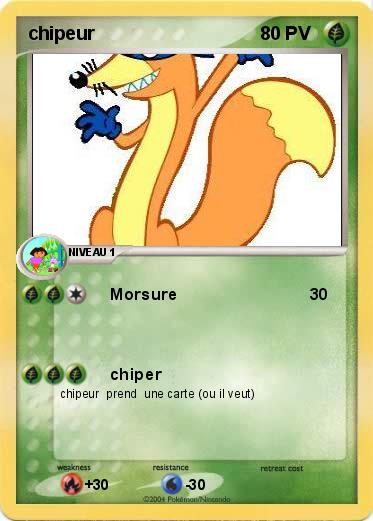 Pokémon chipeur - Morsure - Ma carte Pokémon
