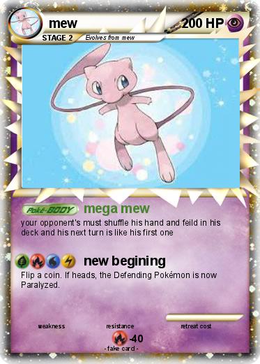 Pokémon mew 5346 5346 - mega mew - My Pokemon Card
