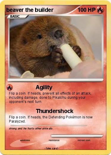 Pokémon beaver the builder - Agility - My Pokemon Card