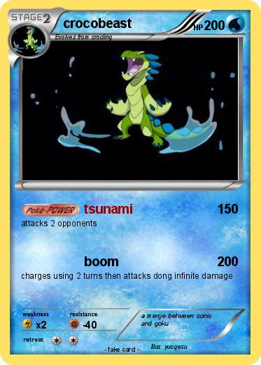 Pokémon crocobeast 2 2 - tsunami - My Pokemon Card
