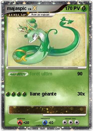 Pokémon majaspic 191 191 - forêt ultim - Ma carte Pokémon