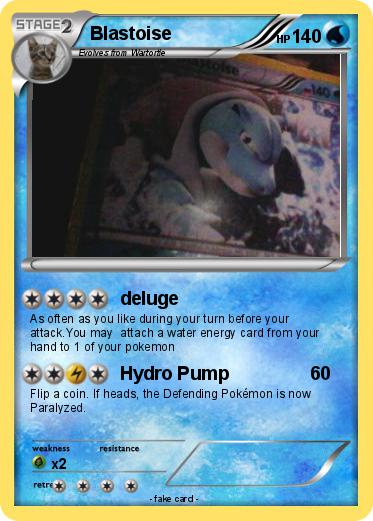 Pokémon Blastoise 1418 1418 - deluge - My Pokemon Card