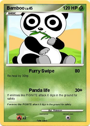 Pokémon Bamboo 4 4 - Furry Swipe - My Pokemon Card