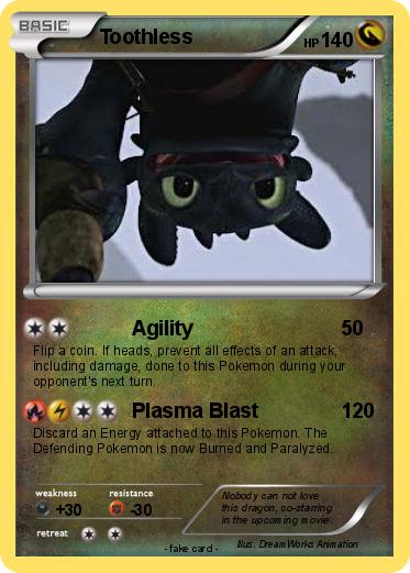 Pokémon Toothless 218 218 - Agility - My Pokemon Card