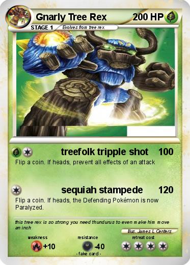 Pokémon Gnarly Tree Rex 12 12 - treefolk tripple shot - My Pokemon Card