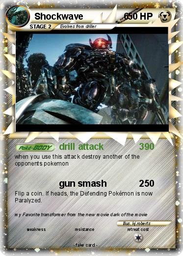 Pokémon Shockwave 6 1 1 - drill attack 390 - My Pokemon Card