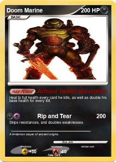 Pokémon Doom Marine 5 5 - Armour health absorption - My Pokemon Card