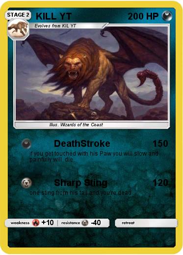 Pokémon KILL YT - DeathStroke - My Pokemon Card
