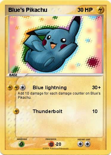Pokémon Blue s Pikachu - Blue lightning - My Pokemon Card