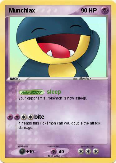 Pokémon Munchlax 85 85 - sleep - My Pokemon Card