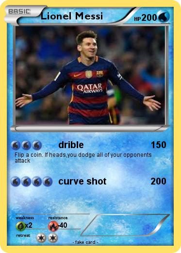 Pokémon Lionel Messi 579 579 - drible - My Pokemon Card