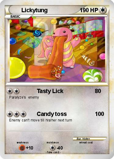 Pokémon Lickytung - Tasty Lick - My Pokemon Card