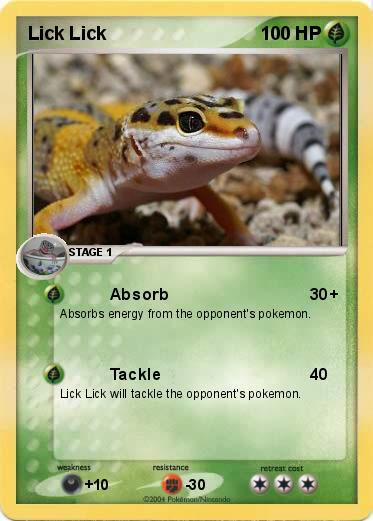 Pokémon Lick Lick - Absorb - My Pokemon Card