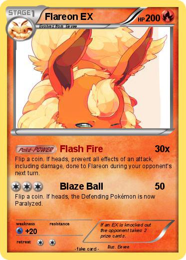 Pokémon Flareon EX 38 38 - Flash Fire - My Pokemon Card