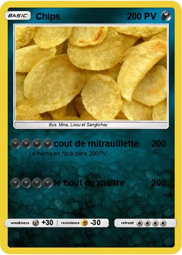 Pokémon Chips 101 101 - cout de mitrauillette - Ma carte Pokémon