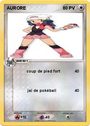 Pokémon AURORE 20 20 - coup de pied fort - Ma carte Pokémon