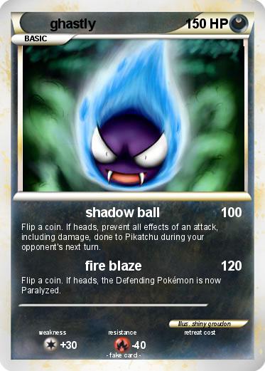 Pokémon ghastly 45 45 - shadow ball - My Pokemon Card