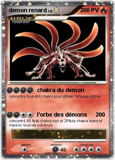 Pokémon demon renard 81 81 - chakra du demon - Ma carte Pokémon