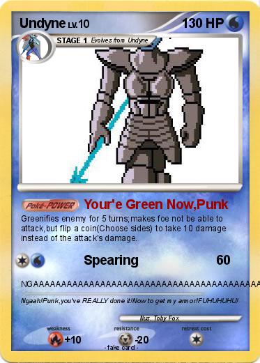 Pokémon Undyne 203 203 - Your'e Green Now,Punk - My Pokemon Card