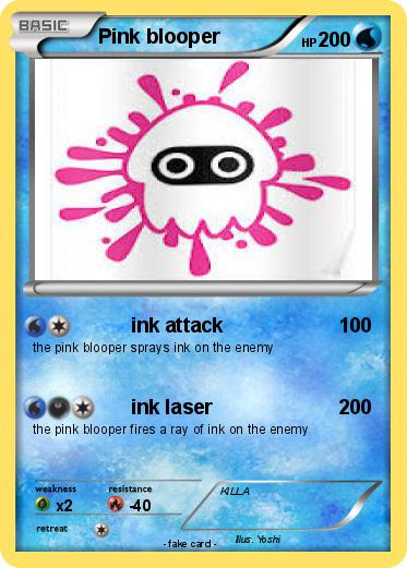 Pokémon Pink blooper - ink attack - My Pokemon Card
