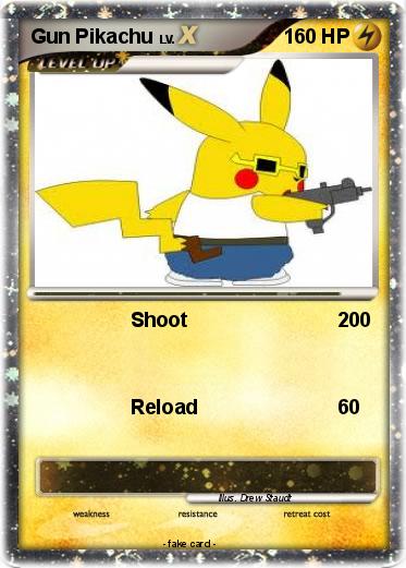 Pokémon Gun Pikachu 15 15 - Shoot - My Pokemon Card