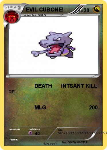 Pokémon EVIL CUBONE 2 2 - DEATH INTSANT KILL - My Pokemon Card