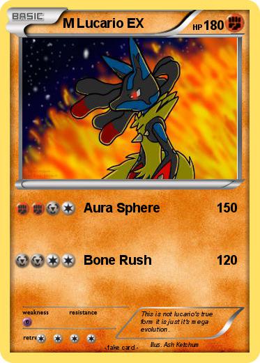 Pokémon M Lucario EX 180 180 - Aura Sphere - My Pokemon Card